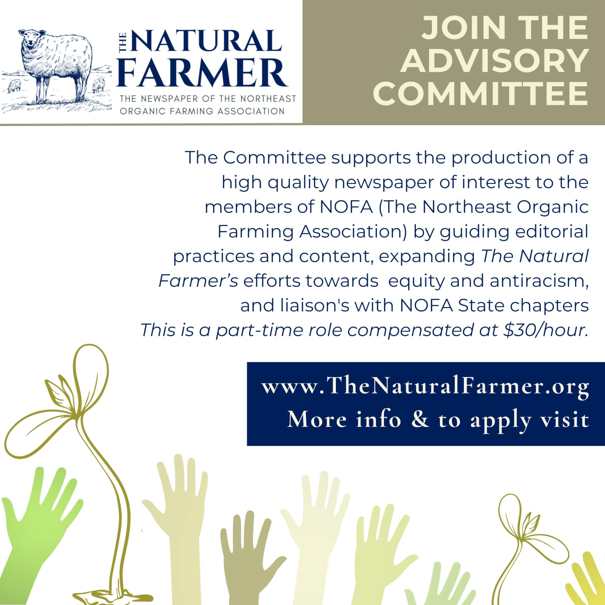 The Natural Farmer - Call for New Advisory Committee Members - CT NOFA