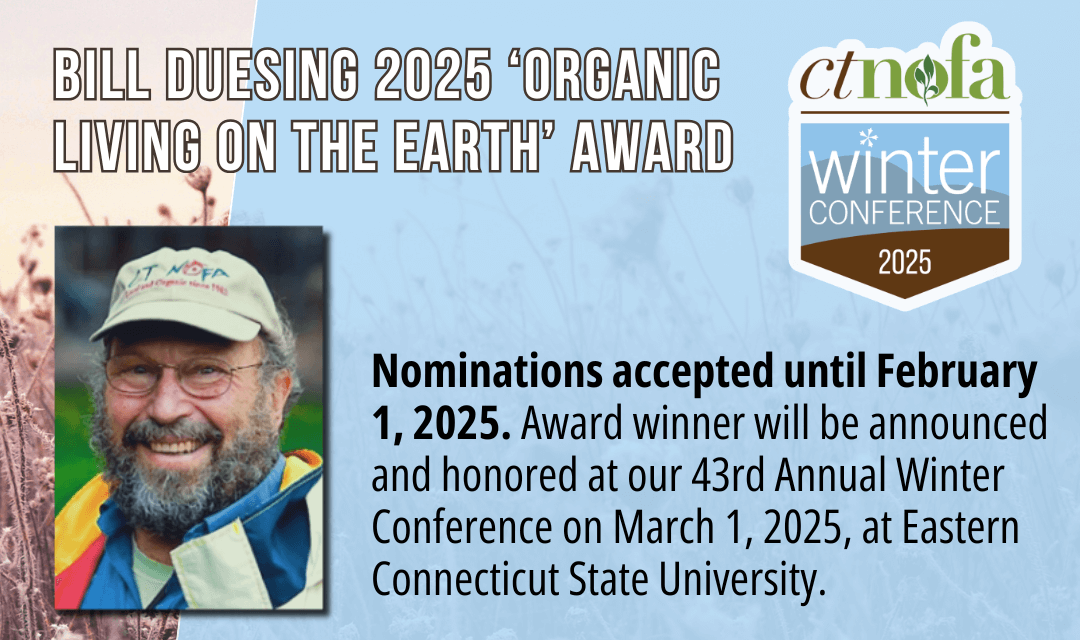 Nominations Now Open for 2025 Bill Duesing "Organic Living on the Earth ...